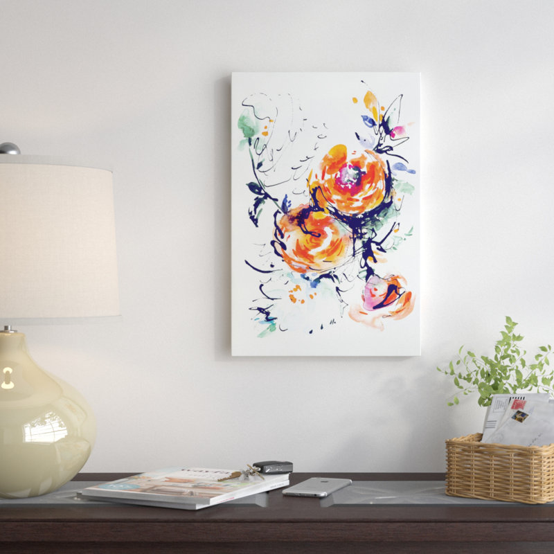 East Urban Home 'Fire' Wall Art on Wrapped Canvas | Wayfair